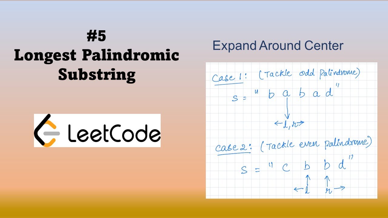 Longest Palindromic Substring Dynamic Programming Python Leetcode