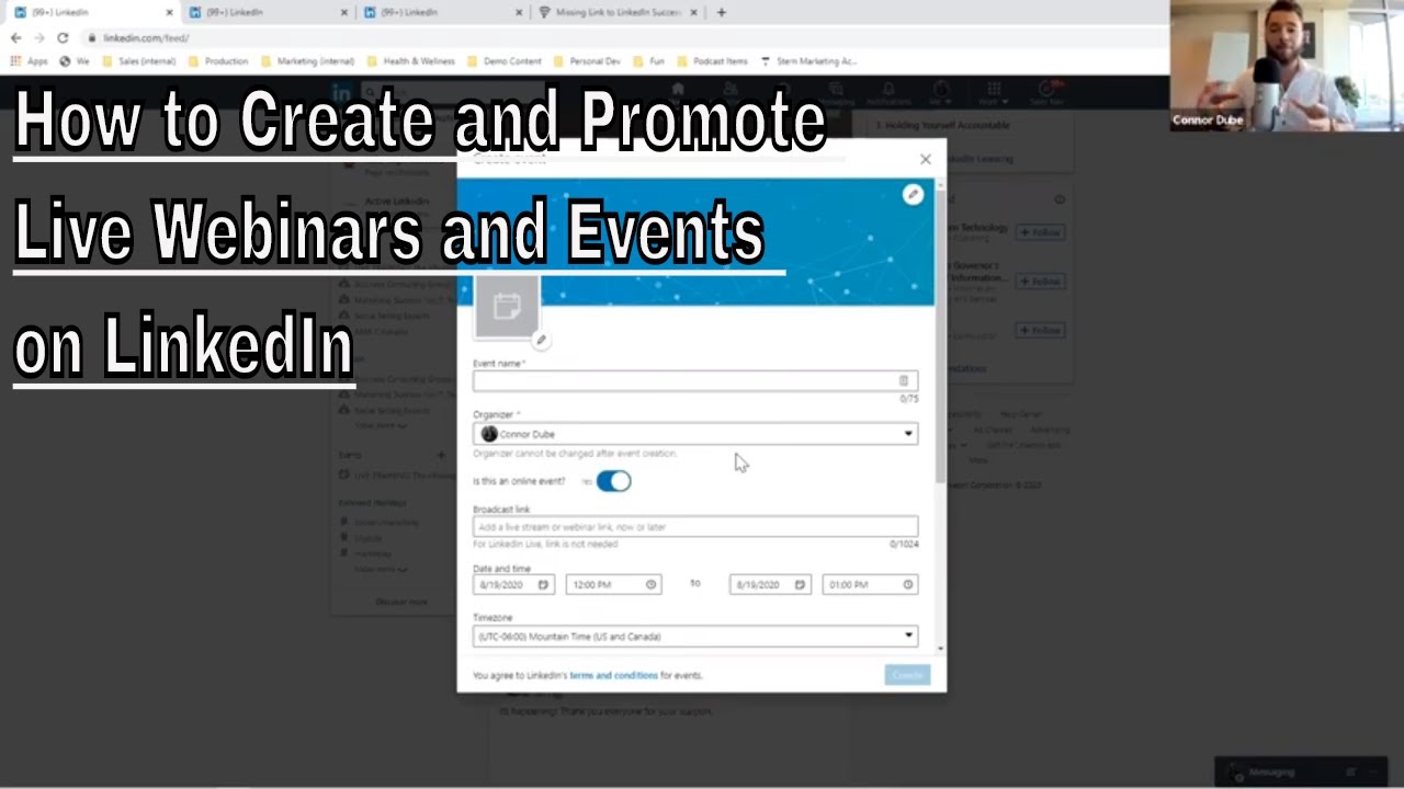 How To Create And Promote Live Webinars Events On Linkedin New