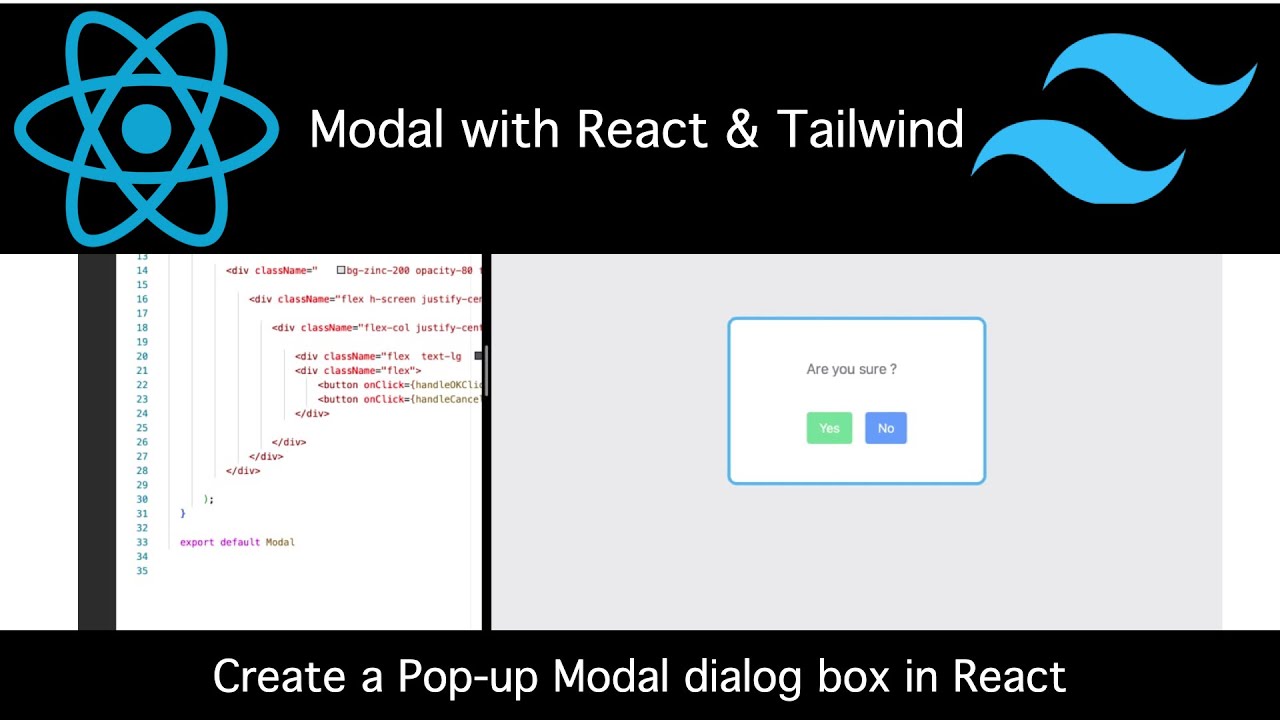 React Modal With Tailwind Css Youtube