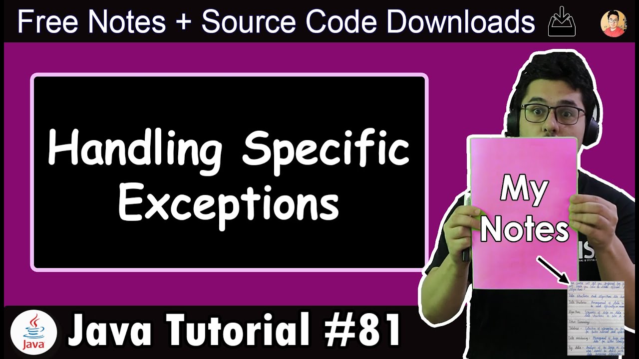Handling Specific Exceptions In Java Youtube