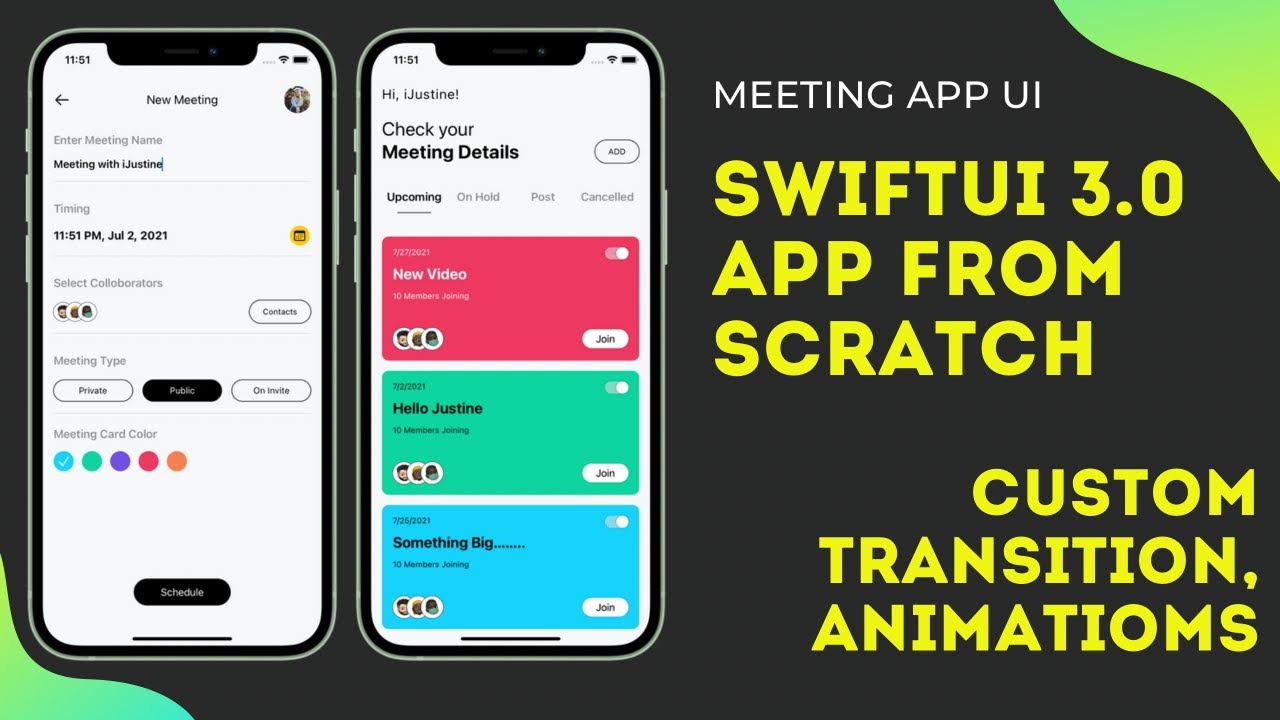 Swiftui App From Scratch Custom Transition And Animation S Meeting