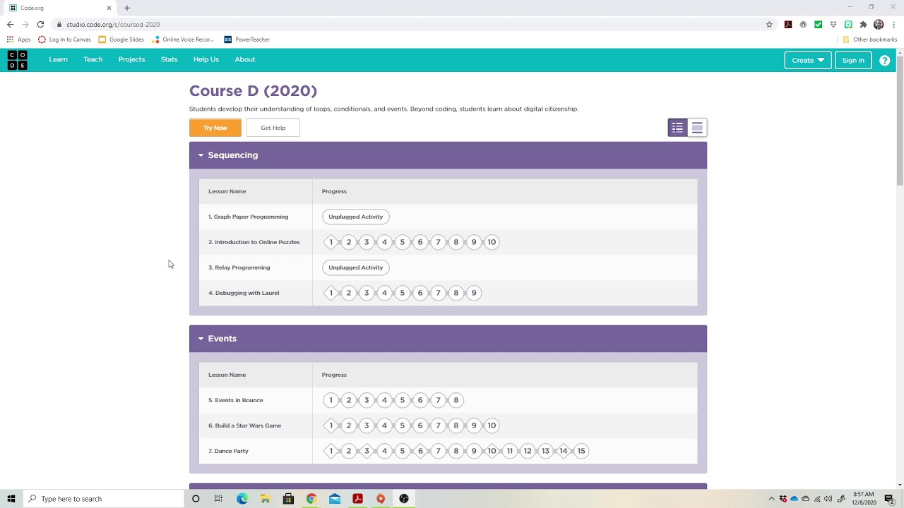 Code Org Course D Youtube