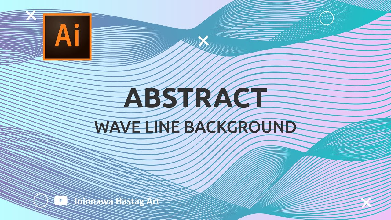 Tutorial Desain Abstract Wave Line Background Adobe Illustrator