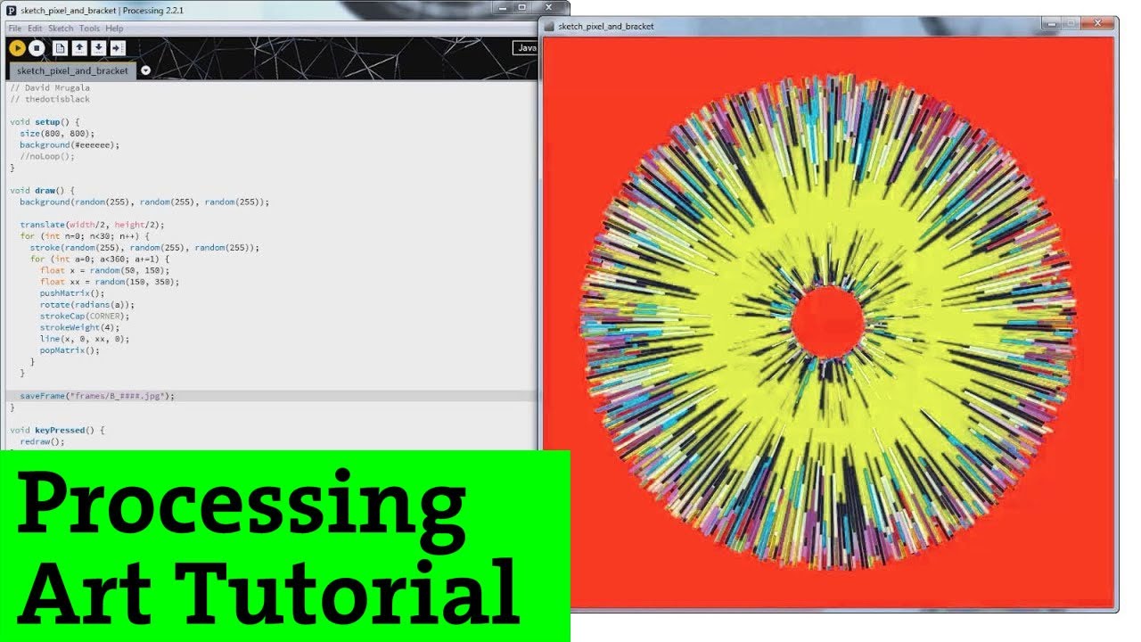 Ep 1 Processing Tutorial Generative Circle With Line And Loop