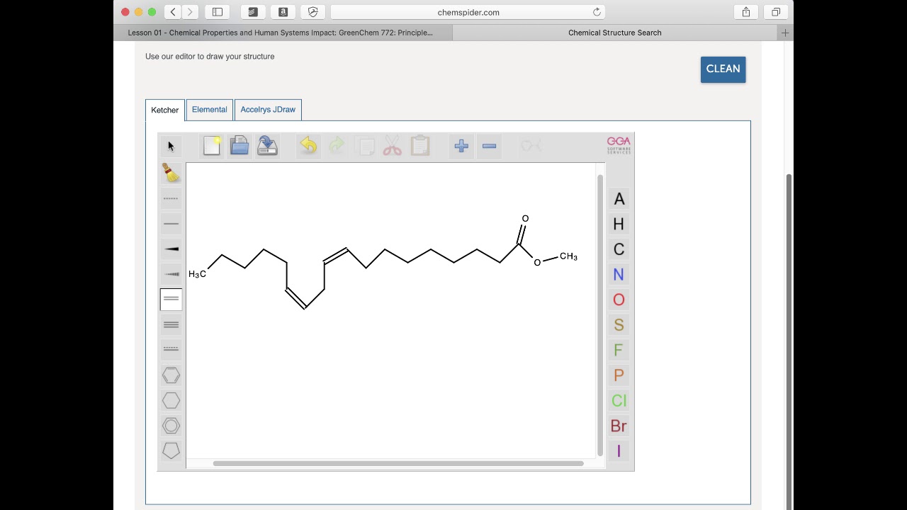Using Structures In Chemspider Youtube