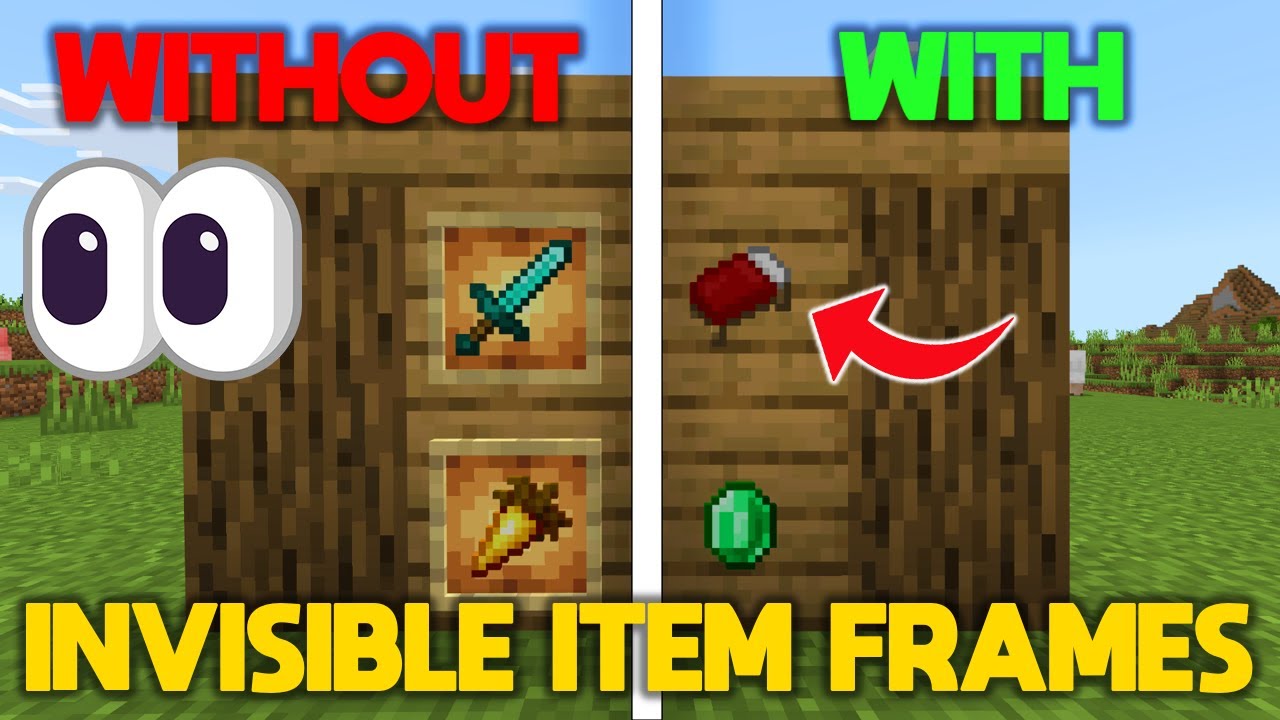 How To Get Invisible Item Frames In Minecraft Bedrock 1 20 Youtube