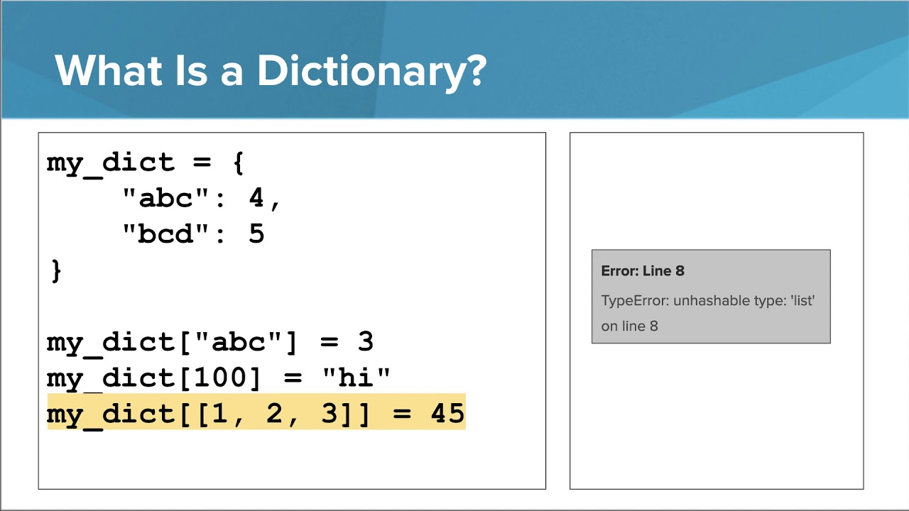 Python Dictionaries Youtube