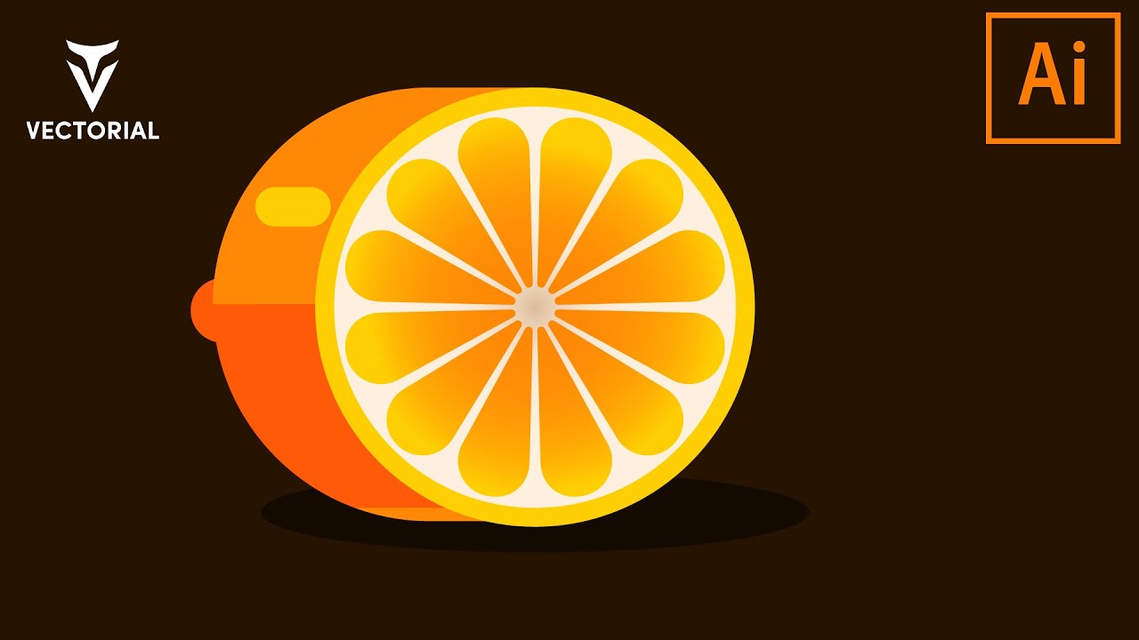 Orange Fruit Tutorial In Adobe Illustrator Youtube