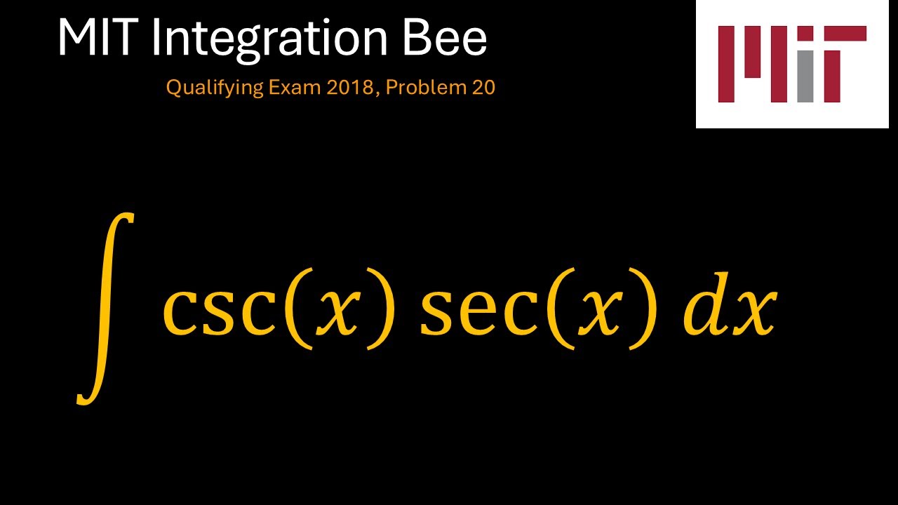 Mit 2018 Integration Bee Qualifying Exam Problem 20 Youtube