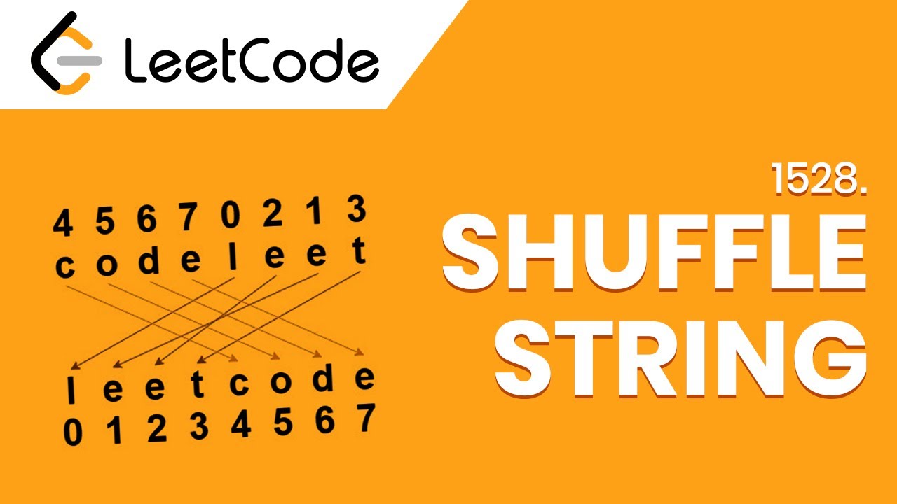 Leetcode çözümleri 1528 Shuffle String Youtube