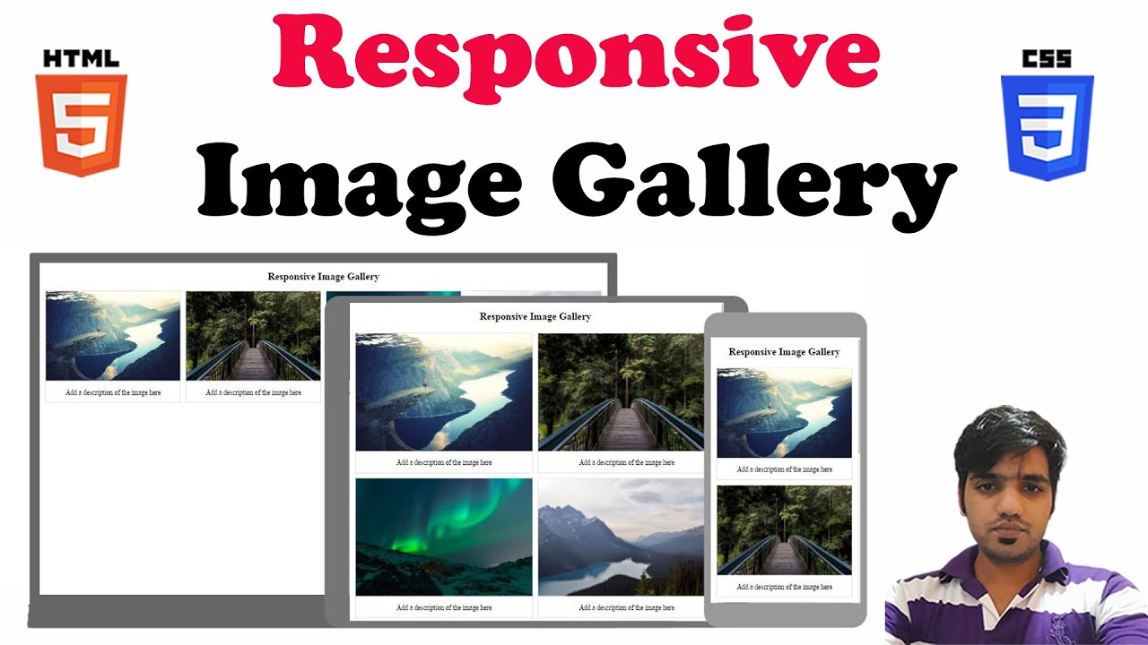 Responsive Image Gallery Using Html5 Css3 Very Easy Youtube