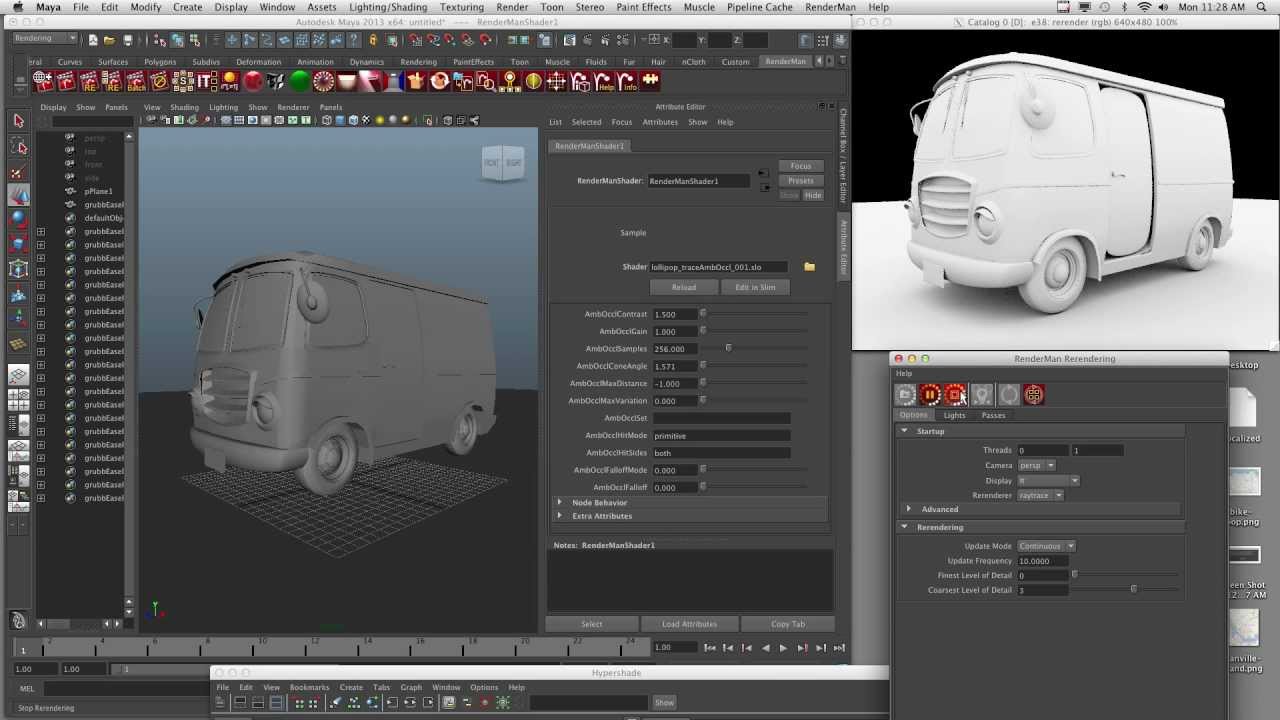 Renderman Ambient Occlusion Tutorial Youtube