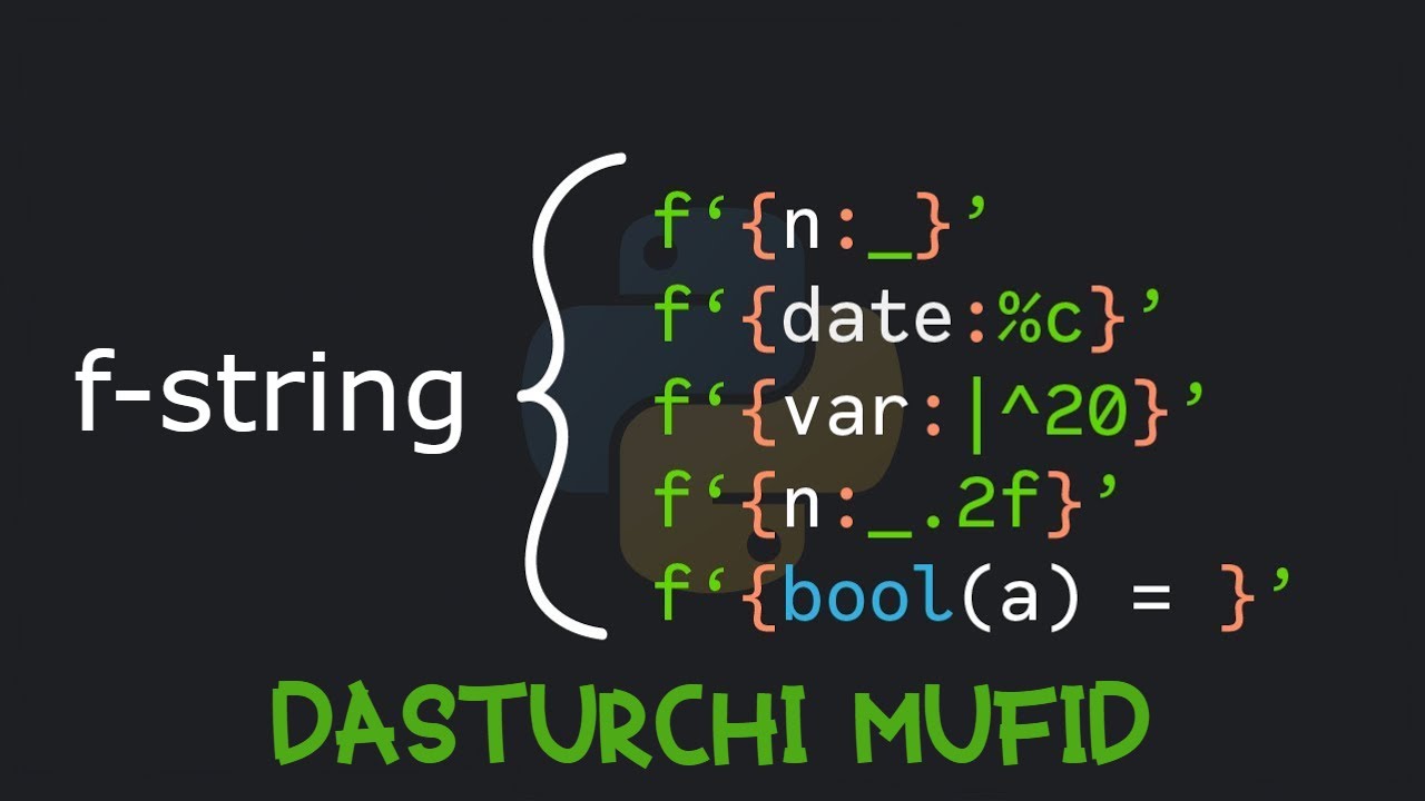 Python F Strings Pythonda F Stringlar Youtube