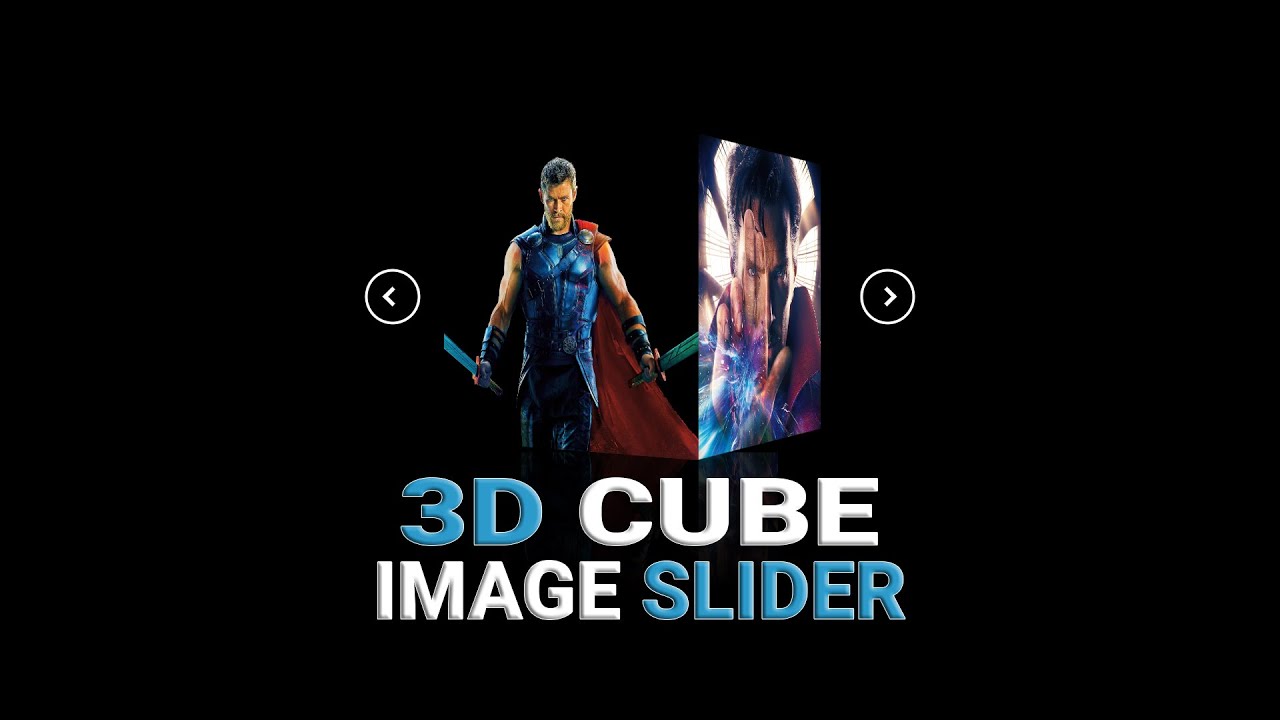 3d Cube Image Slider Using Html Css Javascript Youtube