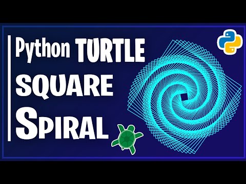 How To Draw Square Spiral Using Python Turtle Python Turtle Graphics