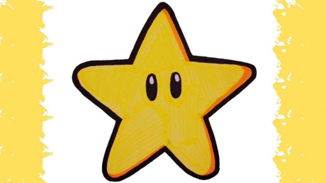 тнрhow To Draw Mario Bros Star Coloringтнрfunny Kids Drawingтнрdessiner