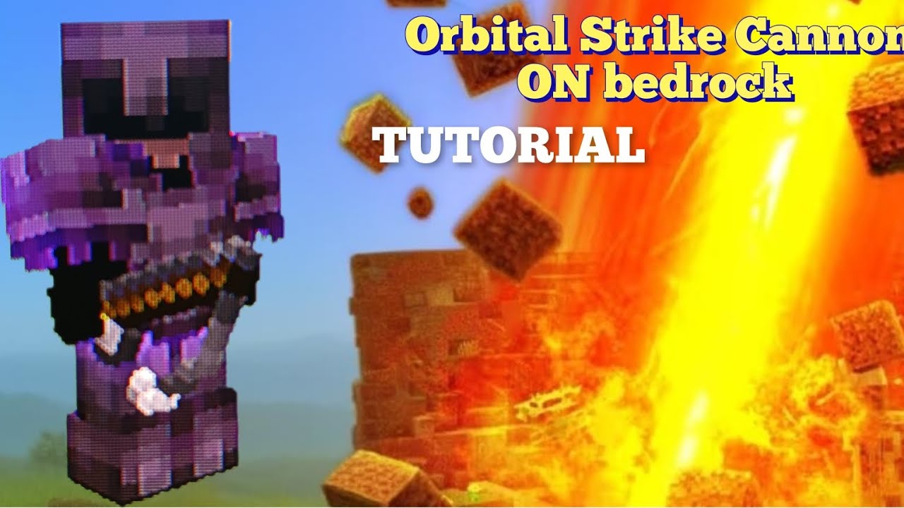How To Make A Orbital Strike Cannon In Minecraft Bedrock With Commands