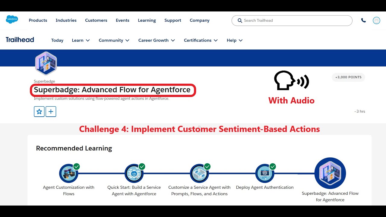 Implement Customer Sentiment Based Actions Superbadge Advanced Flow