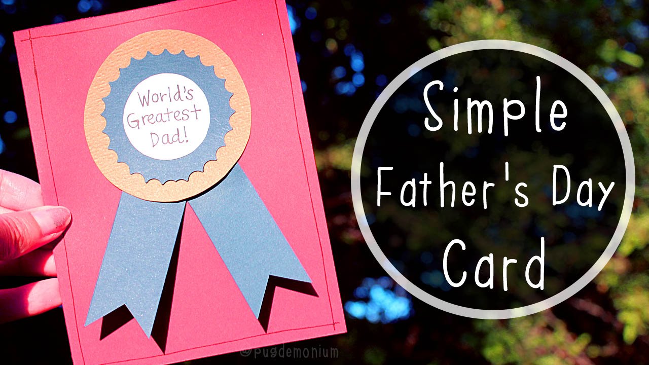 Simple Father S Day Card Tutorial рџџ Youtube
