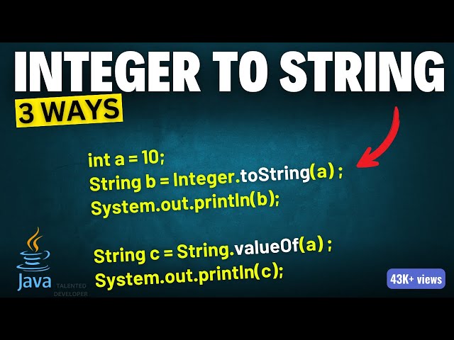 8 Different Ways To Convert Int To String In Java
