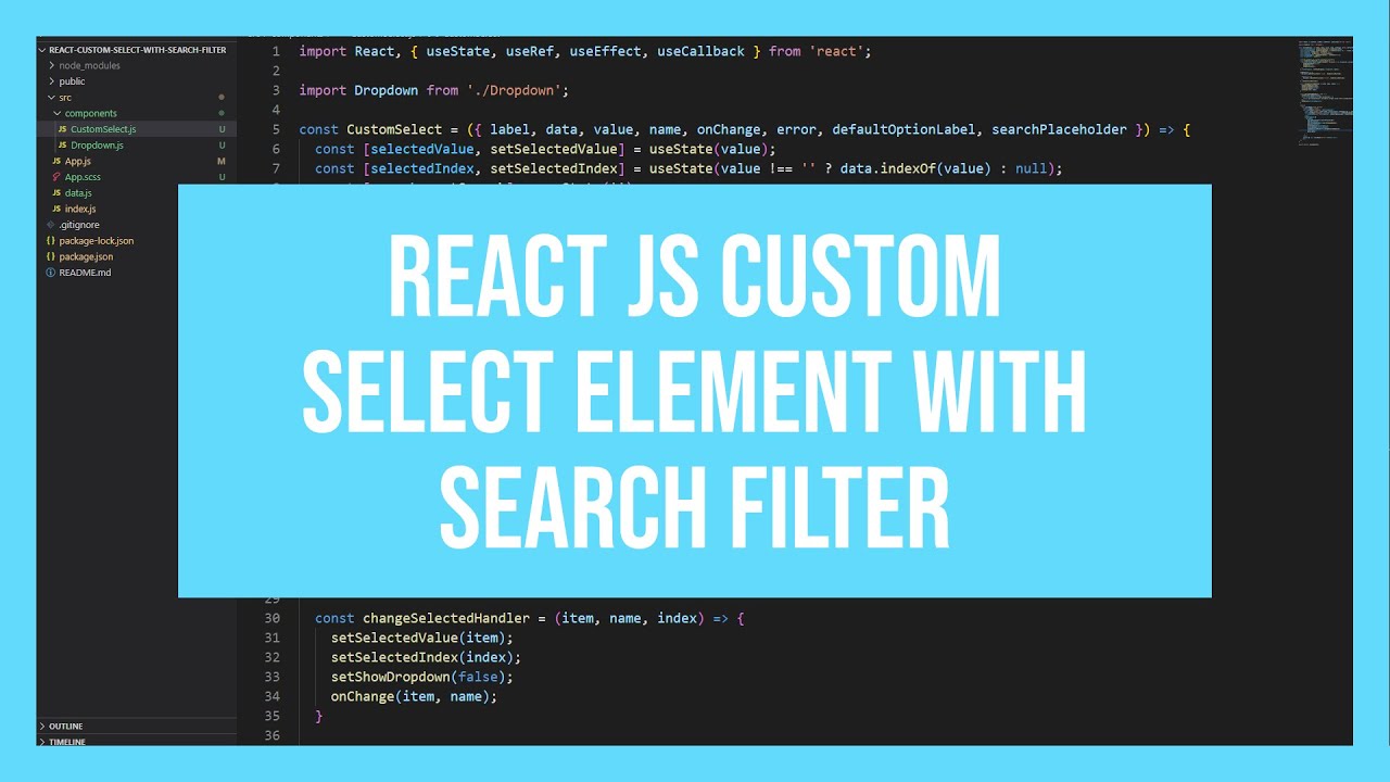 Reactjs Custom Select Element With Search Filter Youtube