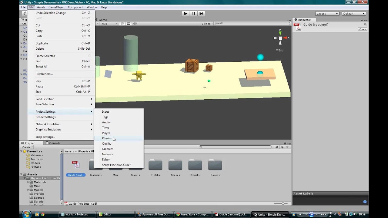 3d Physics Platformer Kit For Unity Setup Youtube
