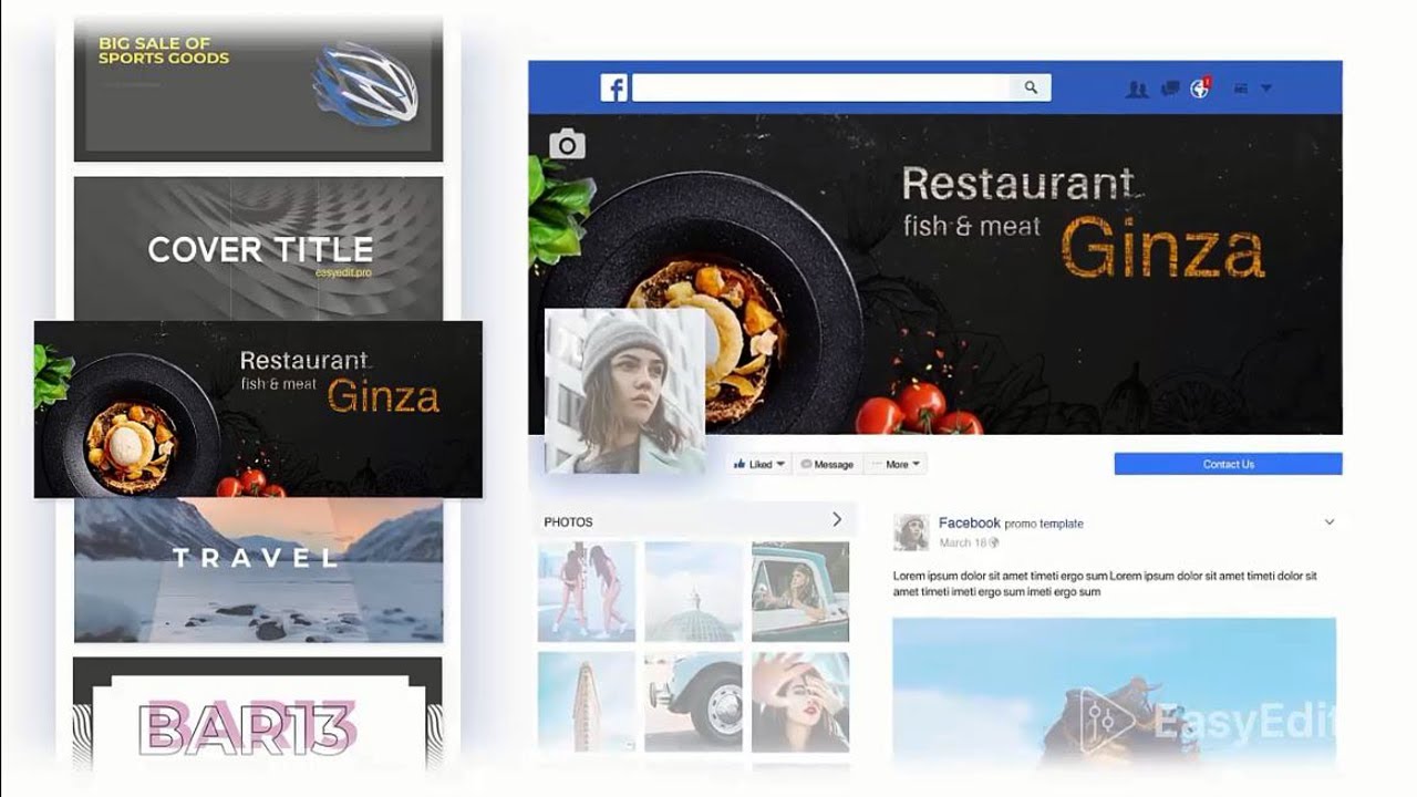 Amazing Facebook Cover Video After Effects Templates 2020 Youtube