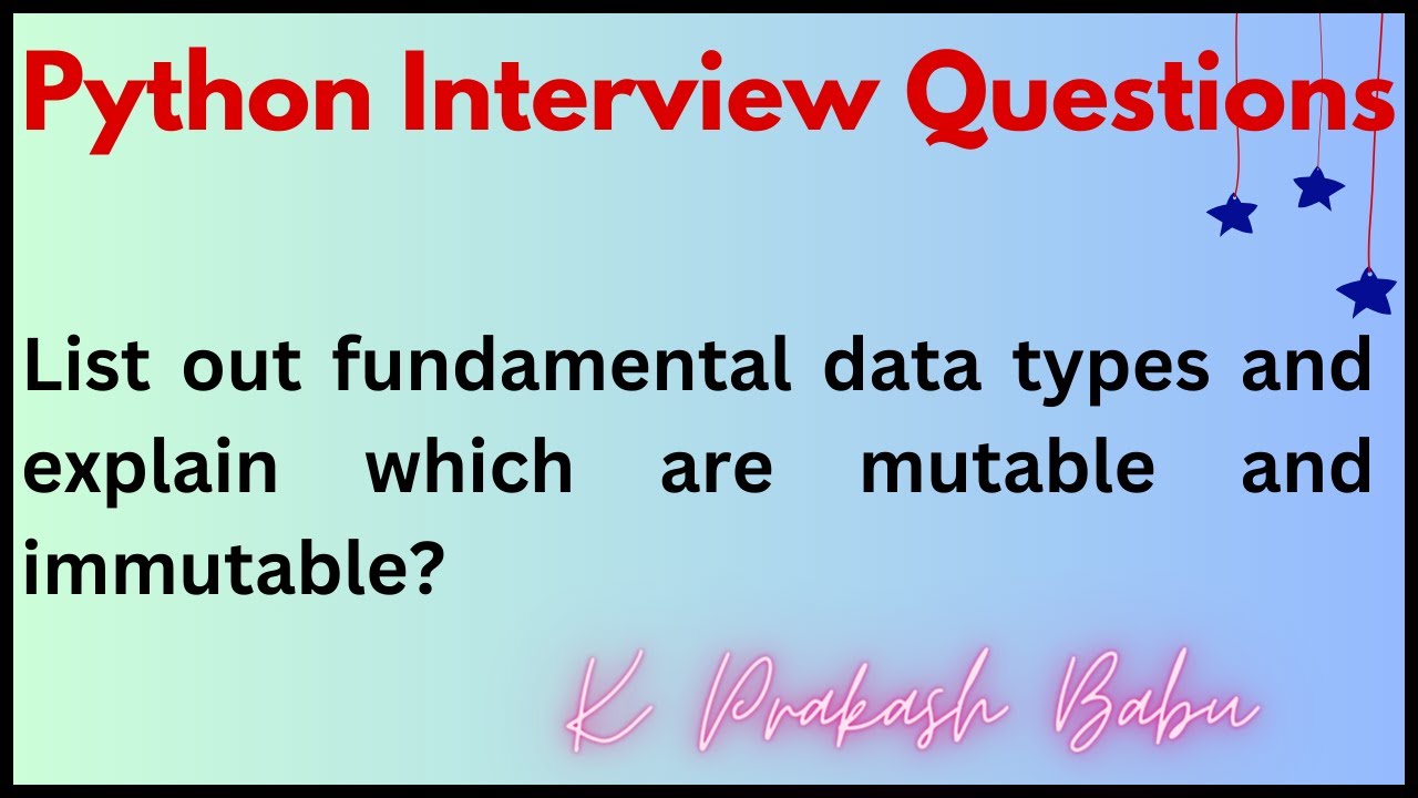 Question15 Pythoninterviewquestions Youtube