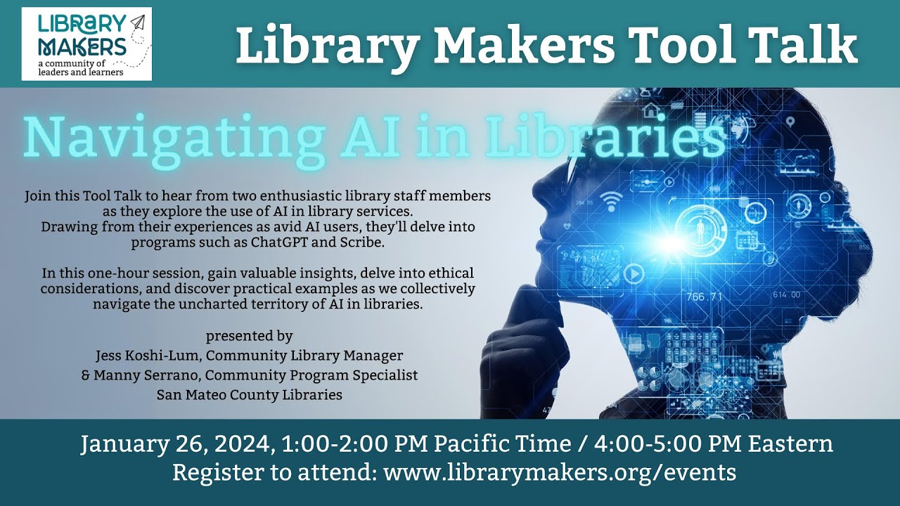 Library Makers Tool Talk Navigating Ai In The Library Youtube