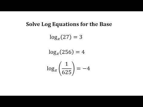 Solving Logarithmic Equations Without A Calculator Tessshebaylo