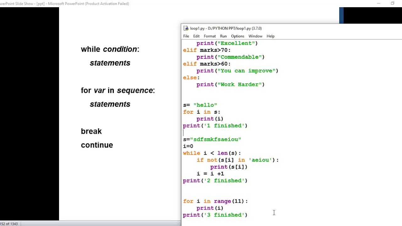 Loops And Conditional Statements In Python Youtube