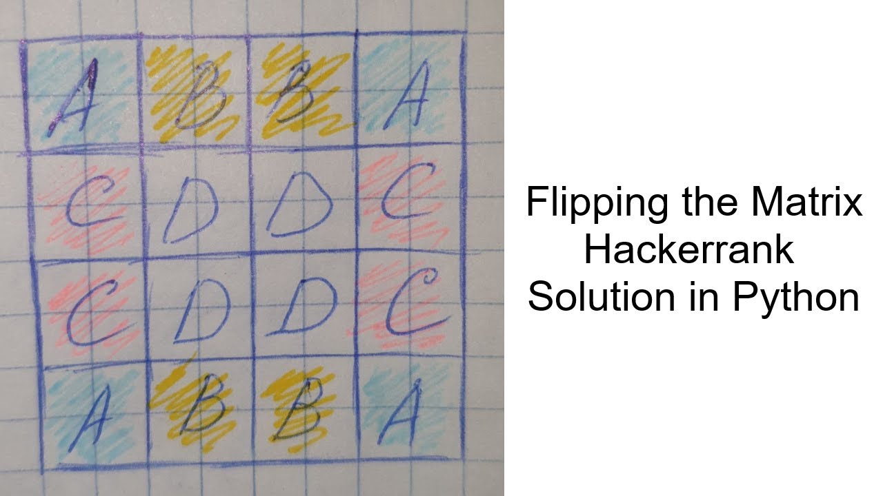 Hackerrank 1 Week Preparation Kit Flipping The Matrix Hackerrank