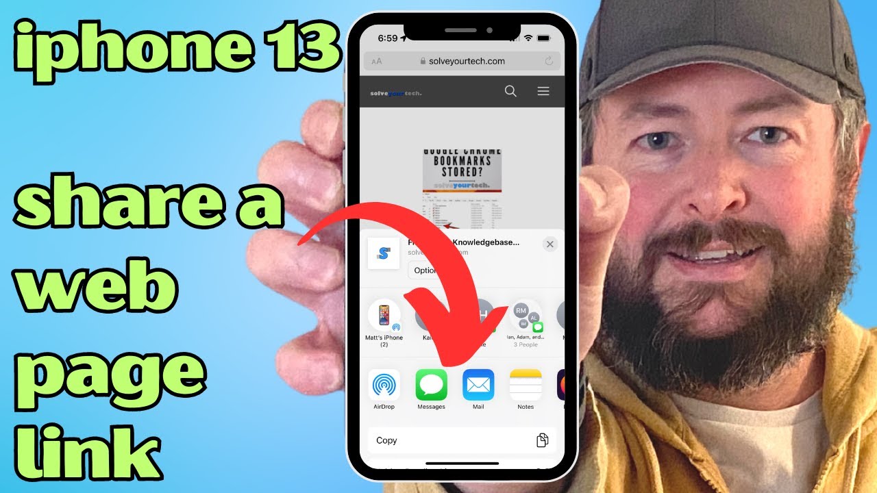 How To Share A Web Page Link On An Iphone 13 Step By Step Youtube