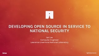 Developing Open Source In Service To National Security Github