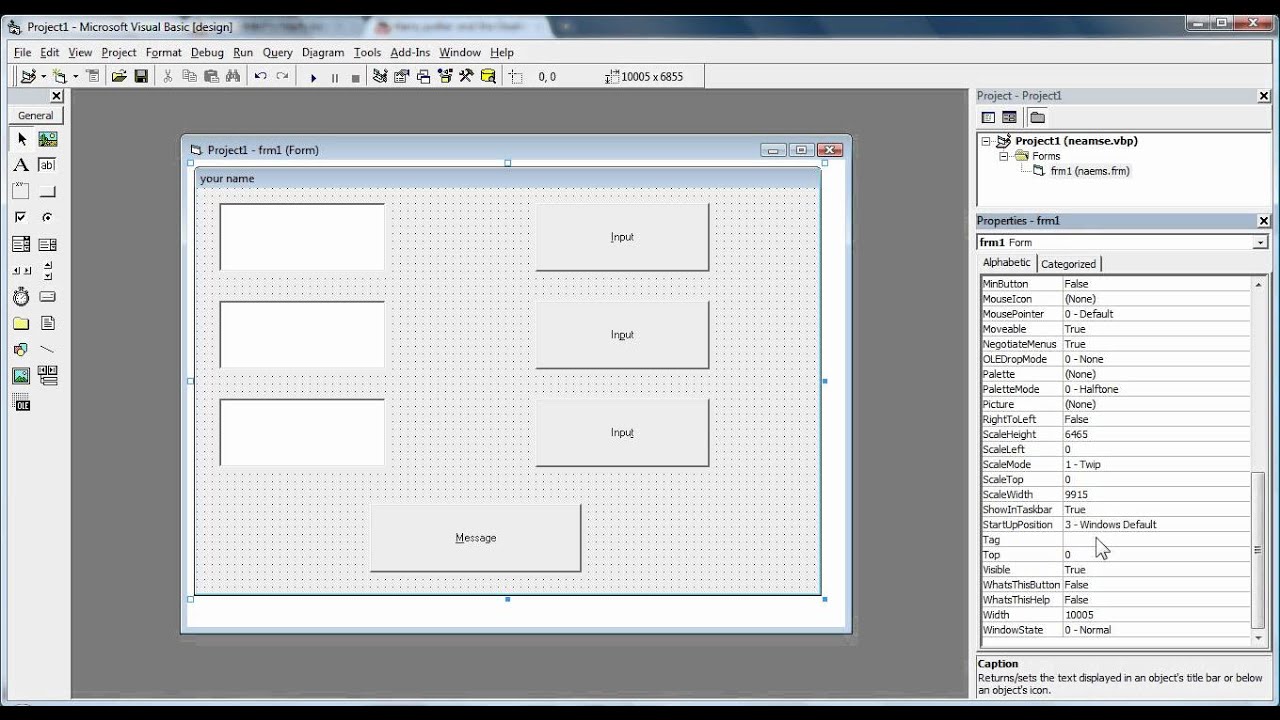 Visual Basic Tutorial Input Box And Messagebox Youtube