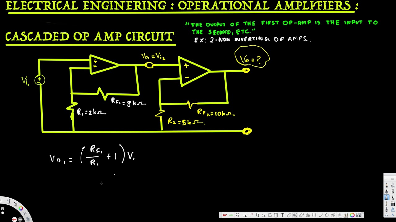 Electrical Engineering Operational Amp Cascaded Op Amp Circuit