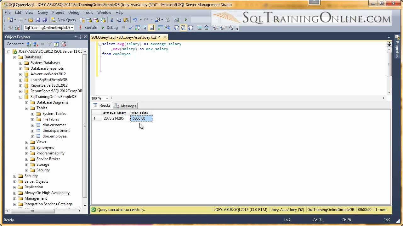 Sql Functions Sql Training Online Quick Tips Ep17 Youtube