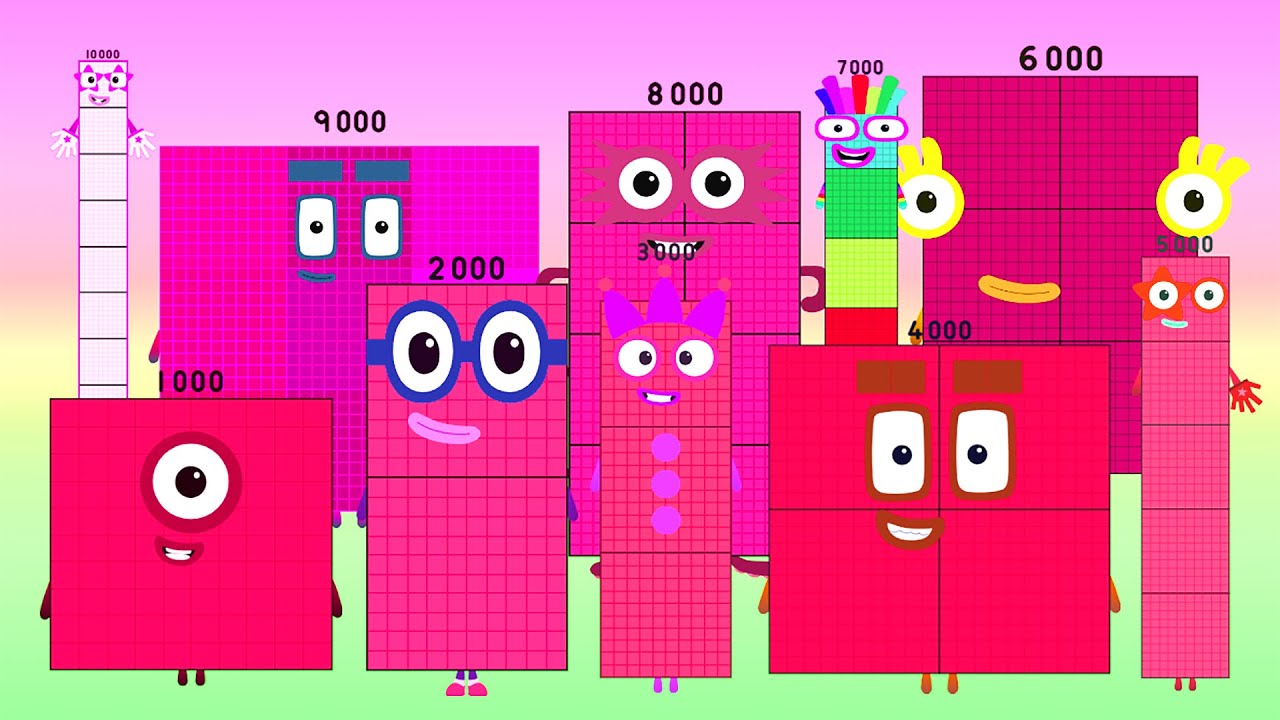 Pinkgirlblocks Band Re Take From 1000 To 10000 Numberblocks Music
