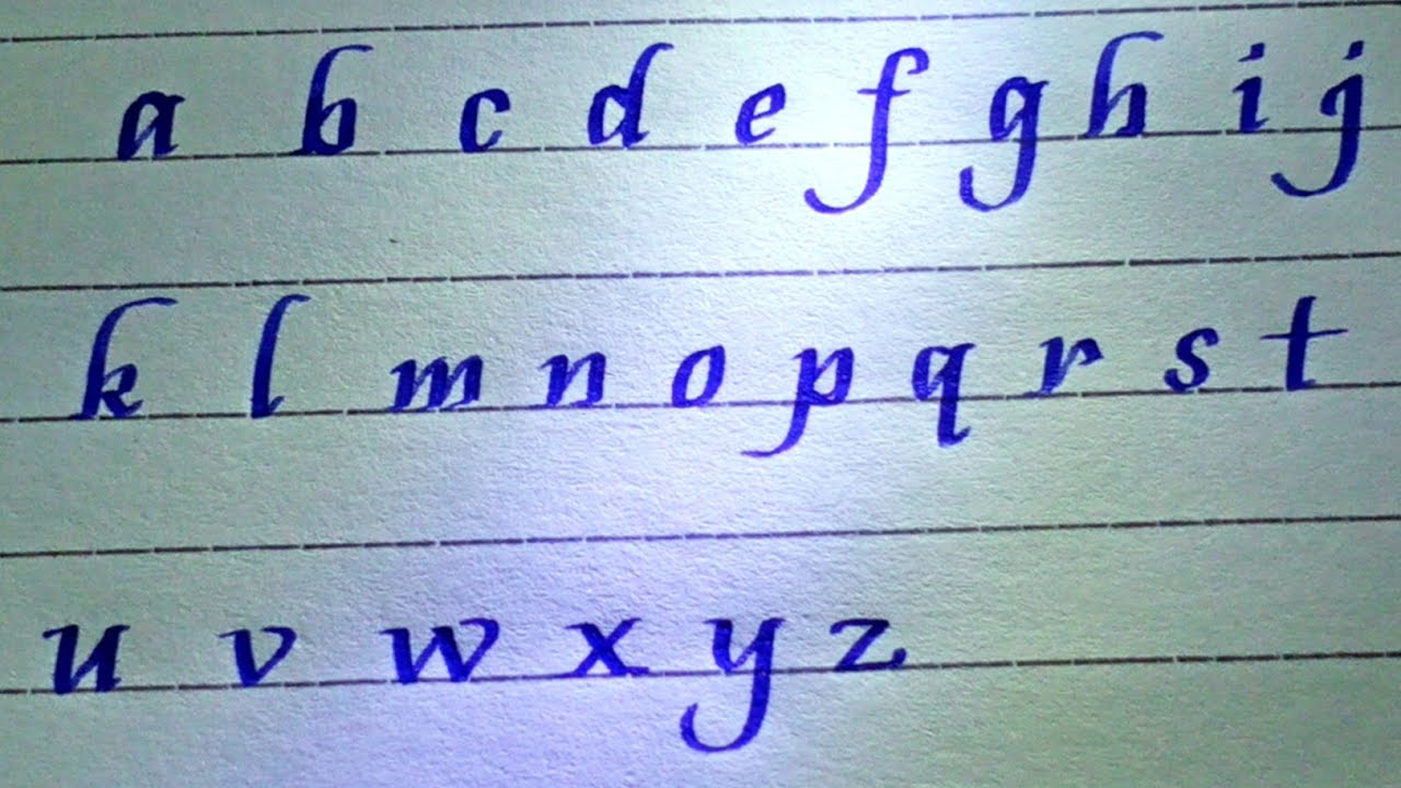 Italic Calligraphy A Z Small Letters Italic Fonts Handwriting