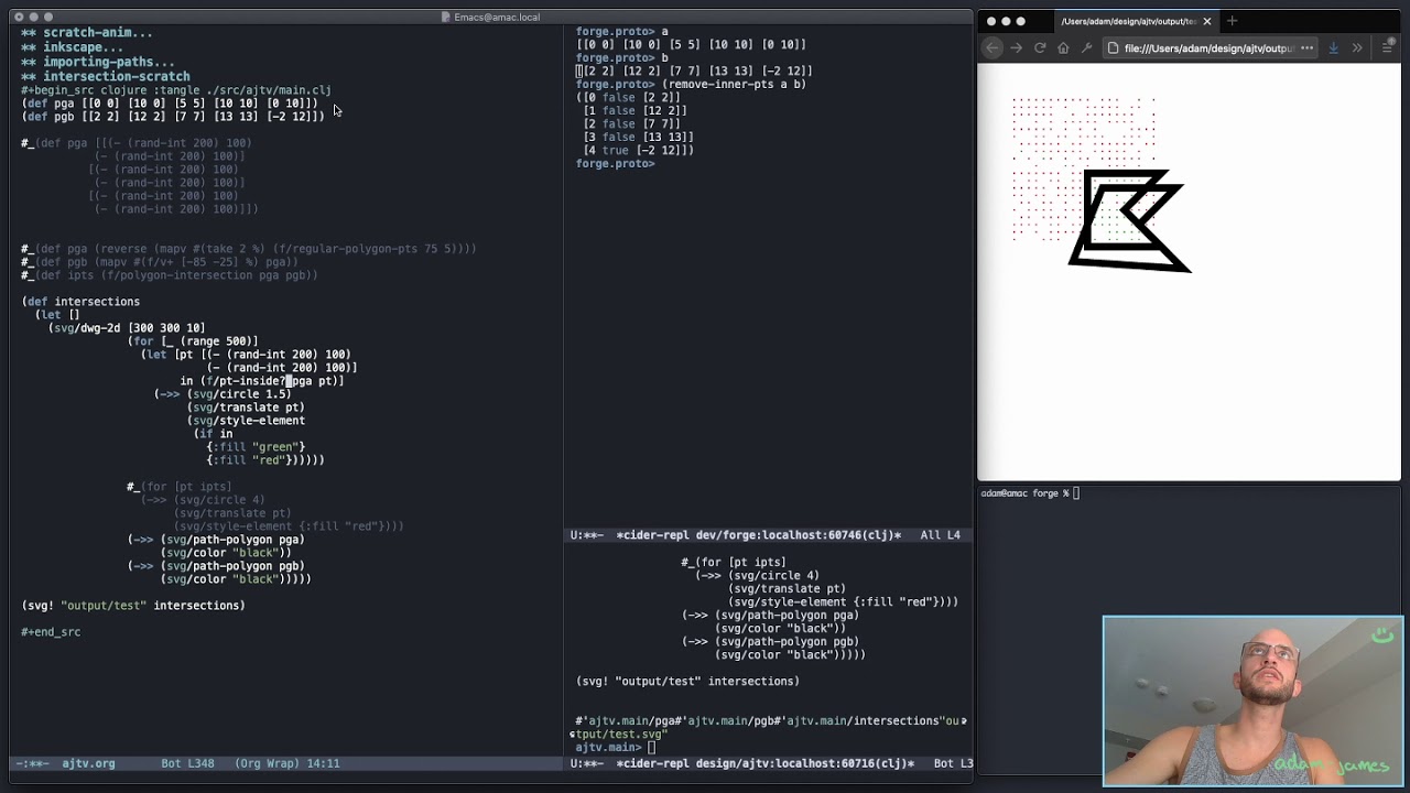 Casual Coding Polygon Stuff Using Clojure Clojure Dev Vod 68 Youtube