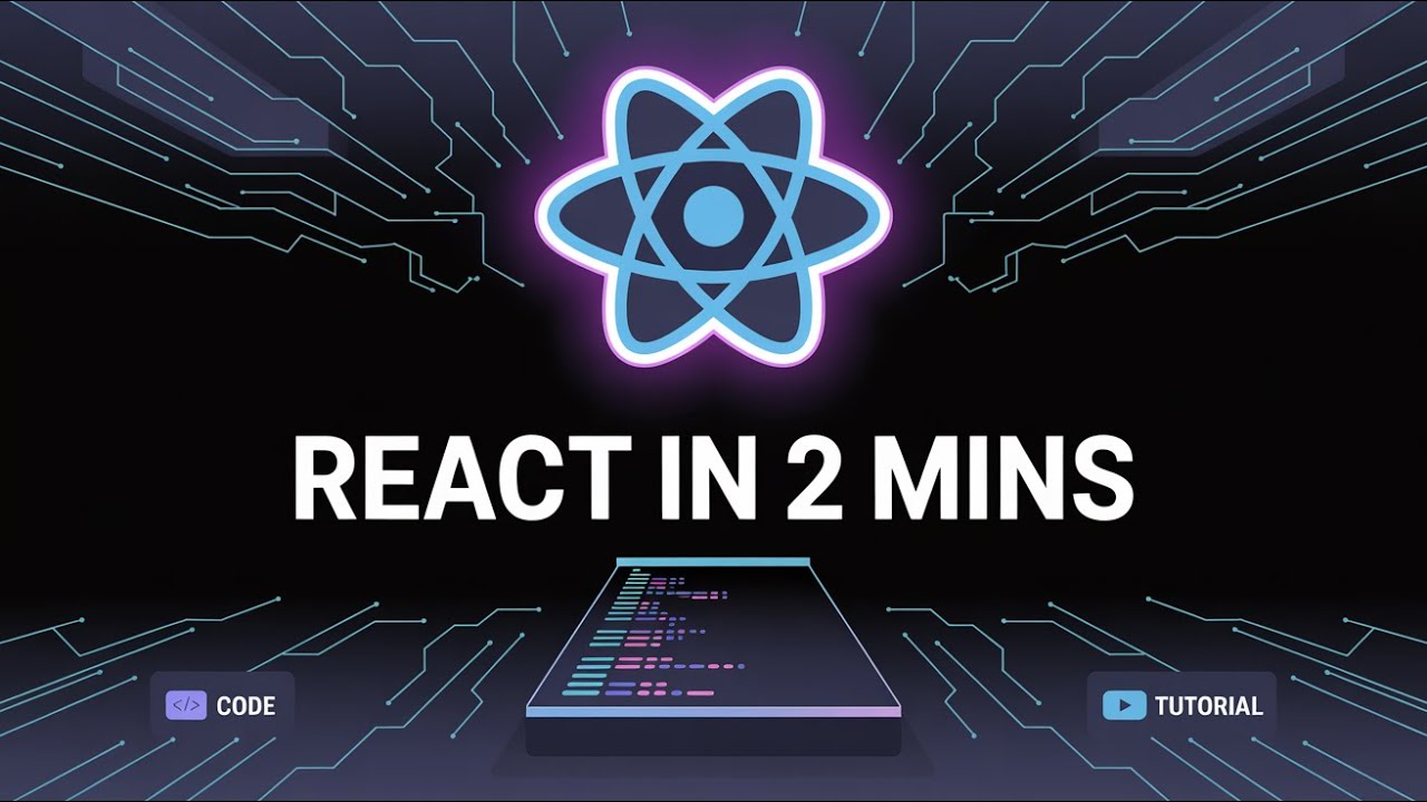React Explained In 2 Minutes With Stunning 3d Animation Youtube