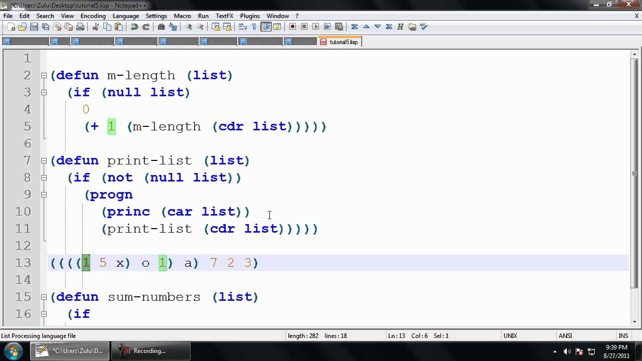 Common Lisp Tutorial 5 List Functions Youtube