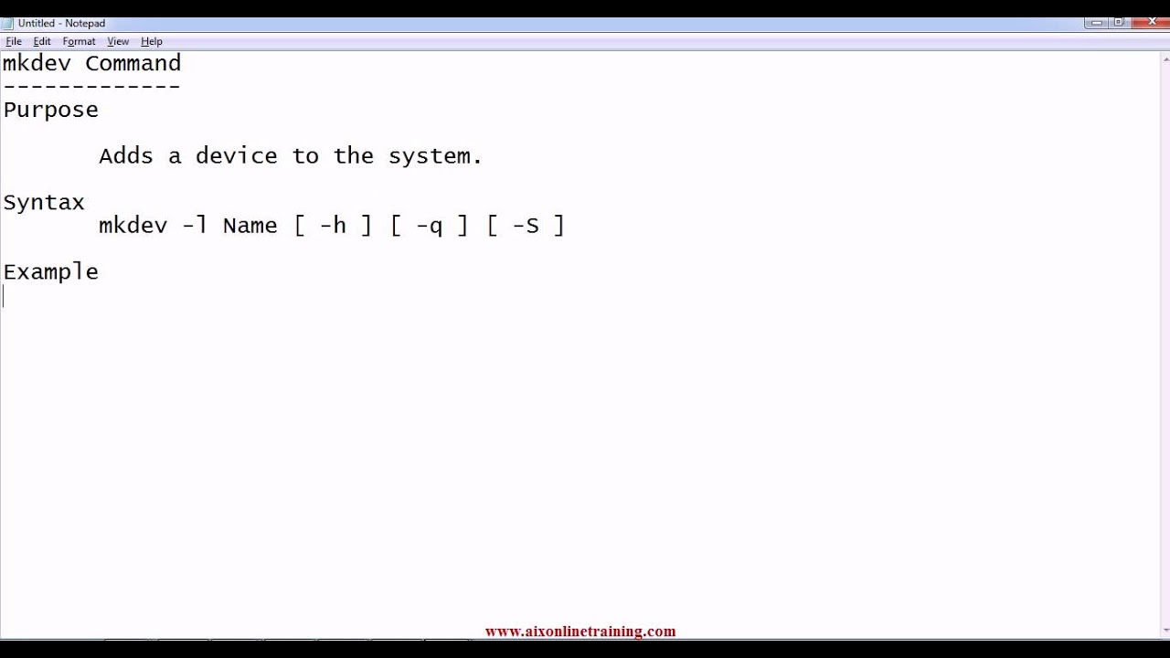 Mkdev Command Youtube