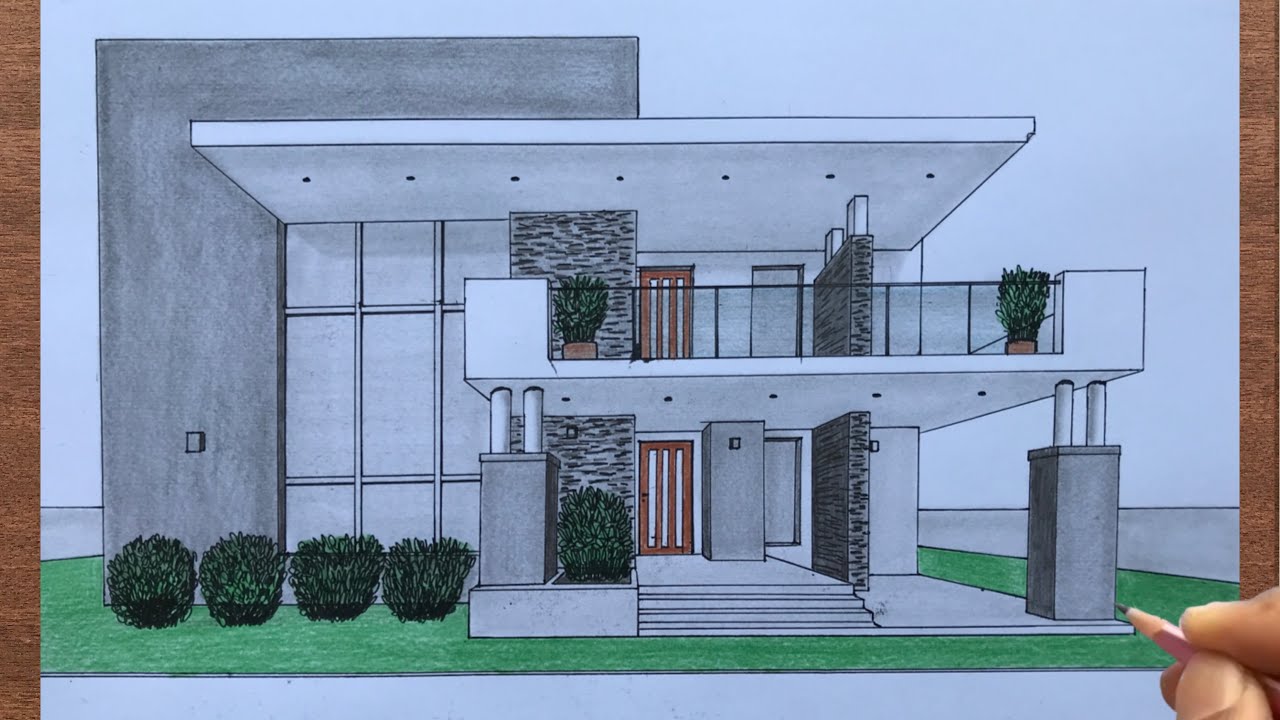 One Point Perspective House