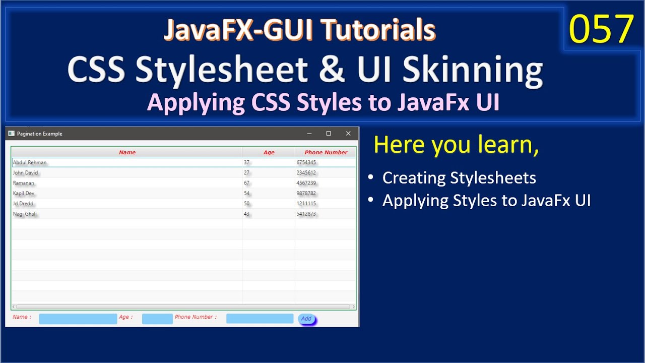 Javafx Java Gui Tutorial 26 Css Inline Styles And Images How To Create