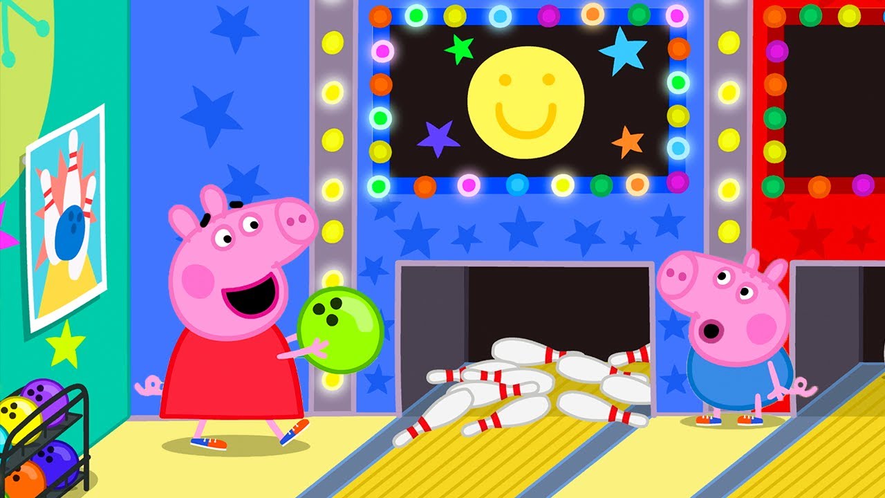 George Scores A Bowling Strike 亞 Best Of Peppa Pig 盛 Cartoons For