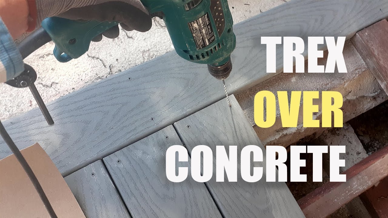 How To Install Trex Over Concrete Youtube