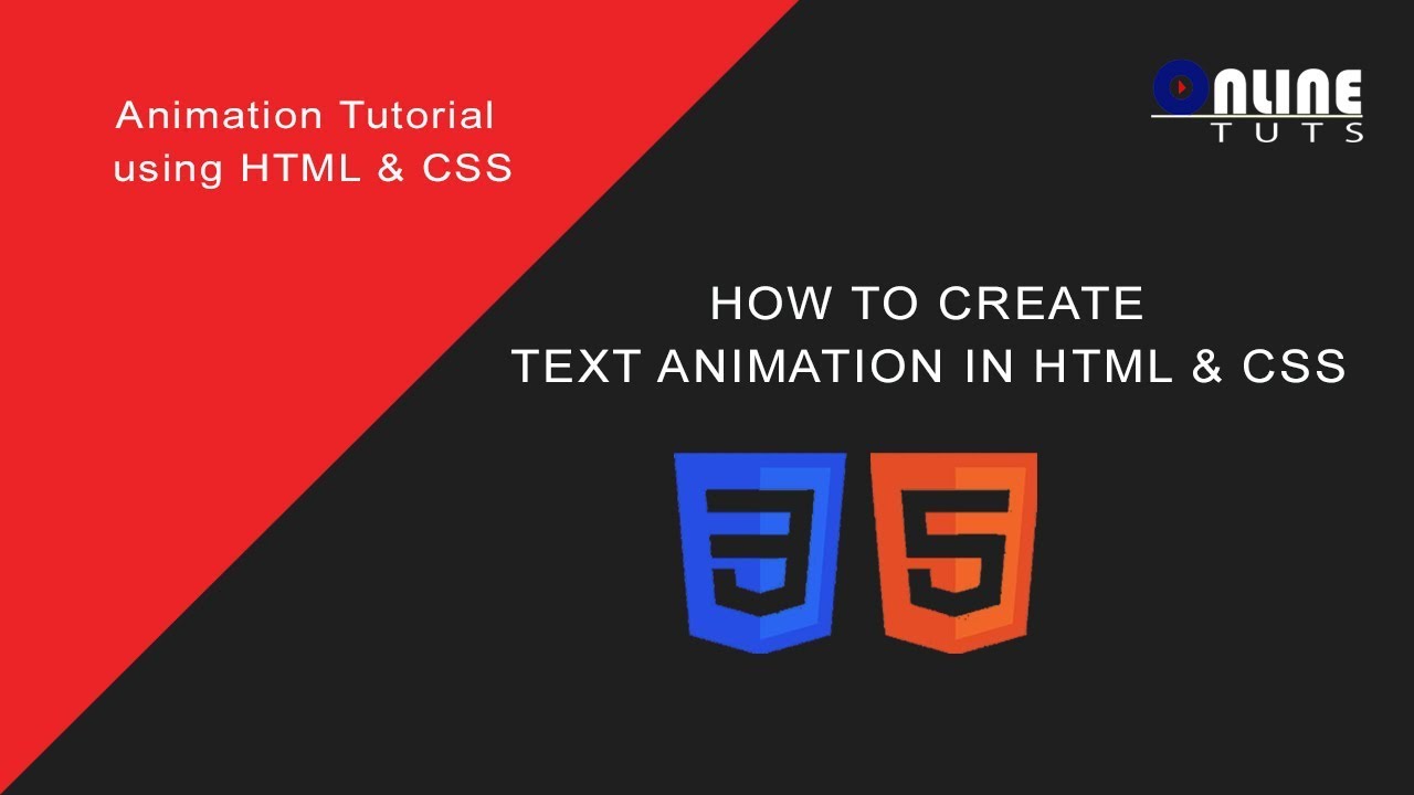 Text Animation Using Html5 Css3 Html5 Css3 Tutorial Youtube