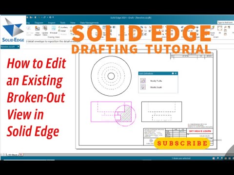 How To Edit An Existing Broken Out View In Solid Edge Youtube