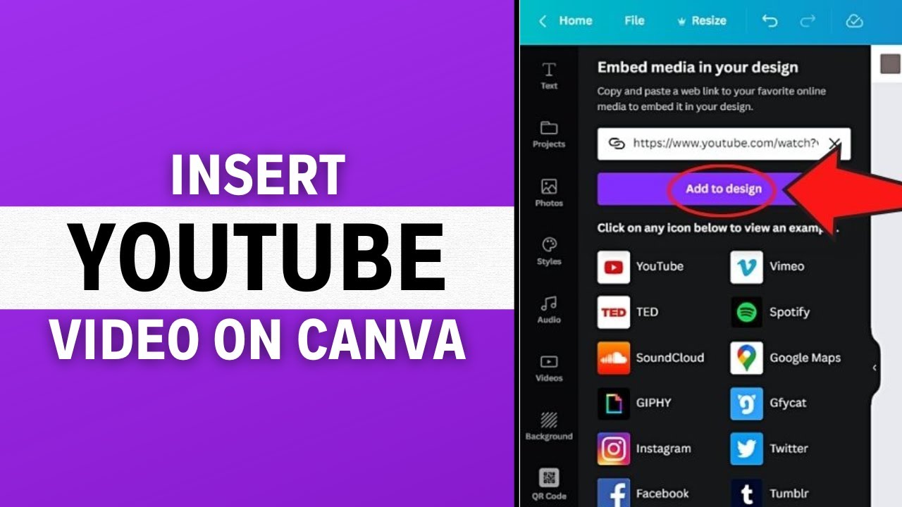 How To Insert Embed Youtube Video In Canva 2024 Youtube